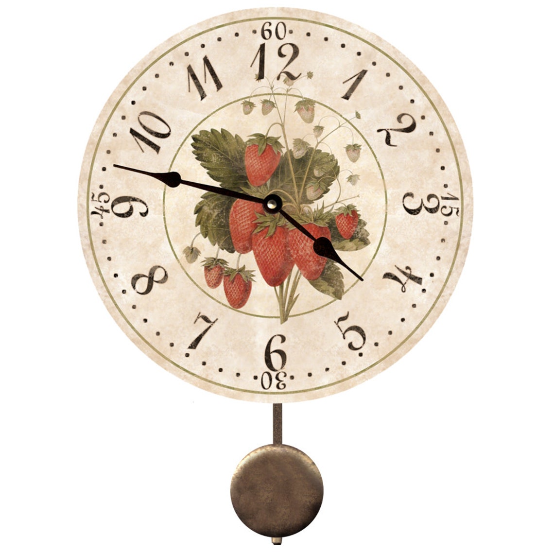 Strawberry Clock Strawberry Wall Clock - Etsy