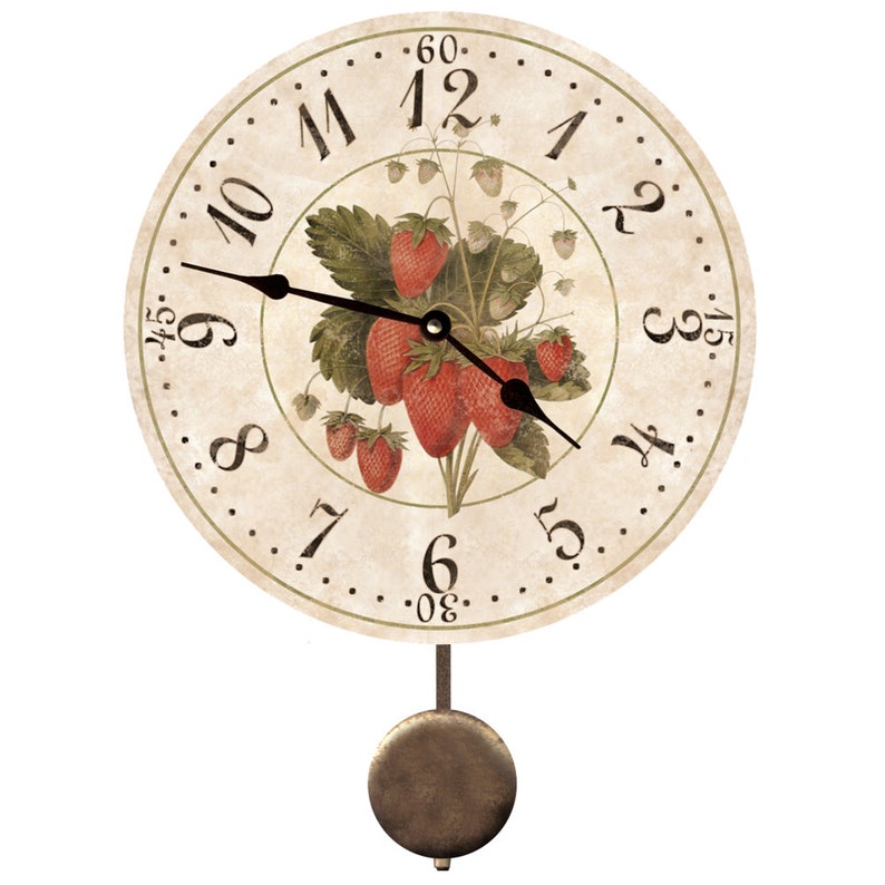Strawberry Clock Strawberry Wall Clock - Etsy