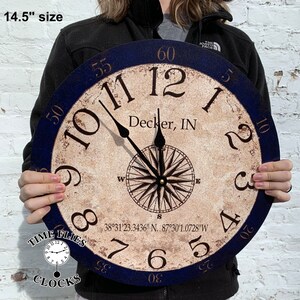 Personalized Longitude Latitude Coordinates Clock - Etsy