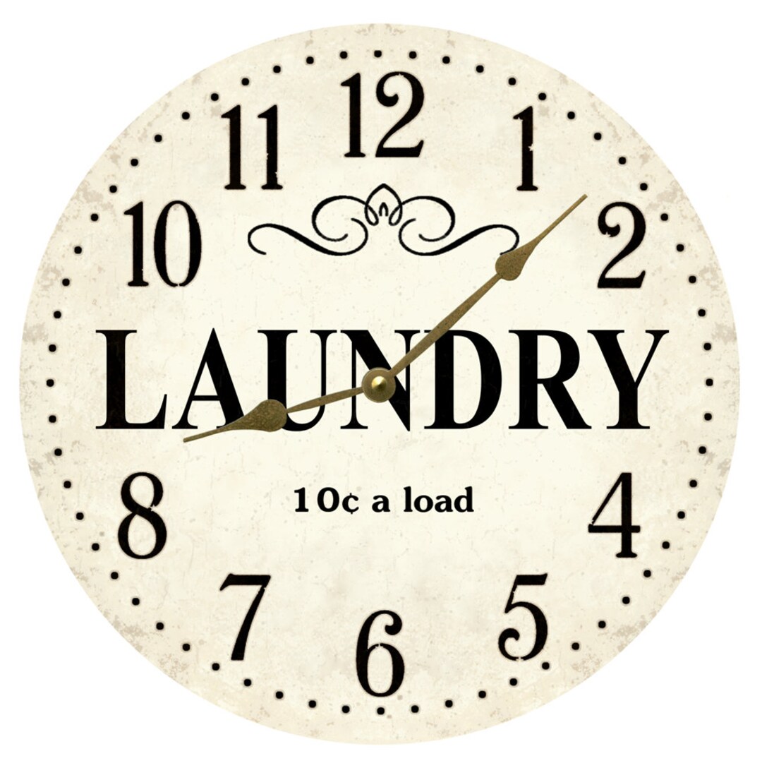 Laundry Clock- Laundry Room Clock - Etsy