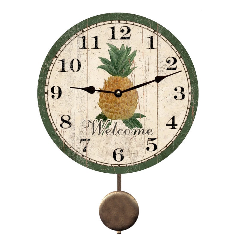 Pineapple Clock Welcome Clock - Etsy