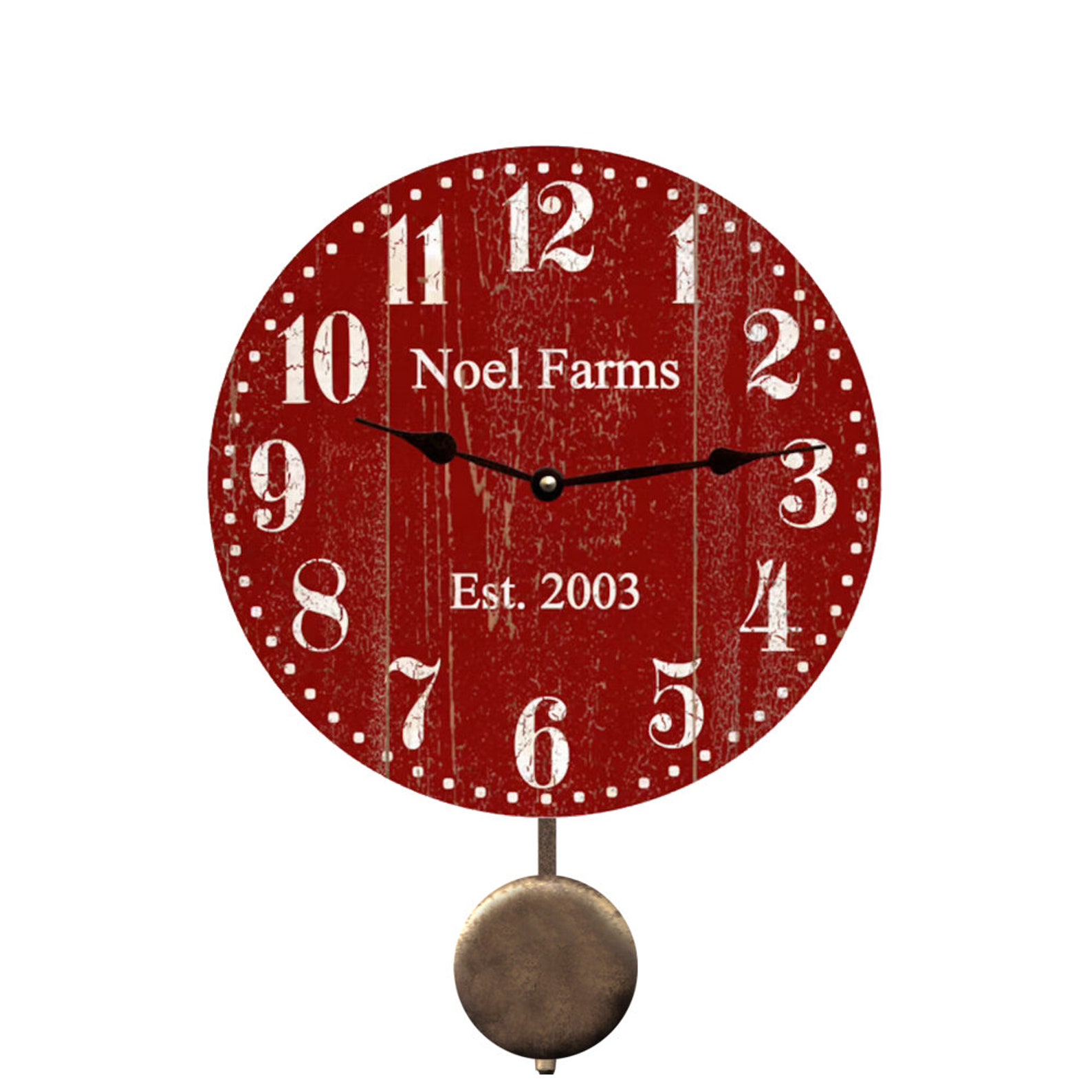 Personalized Deep Red Clock Deep Red Clock - Etsy