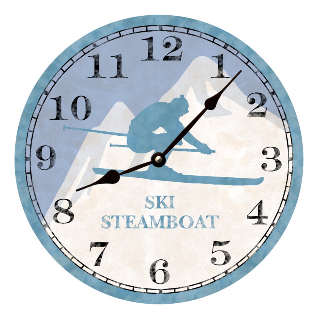 Custom Ski Clock- Handcrafted Gift for Skiers - Etsy