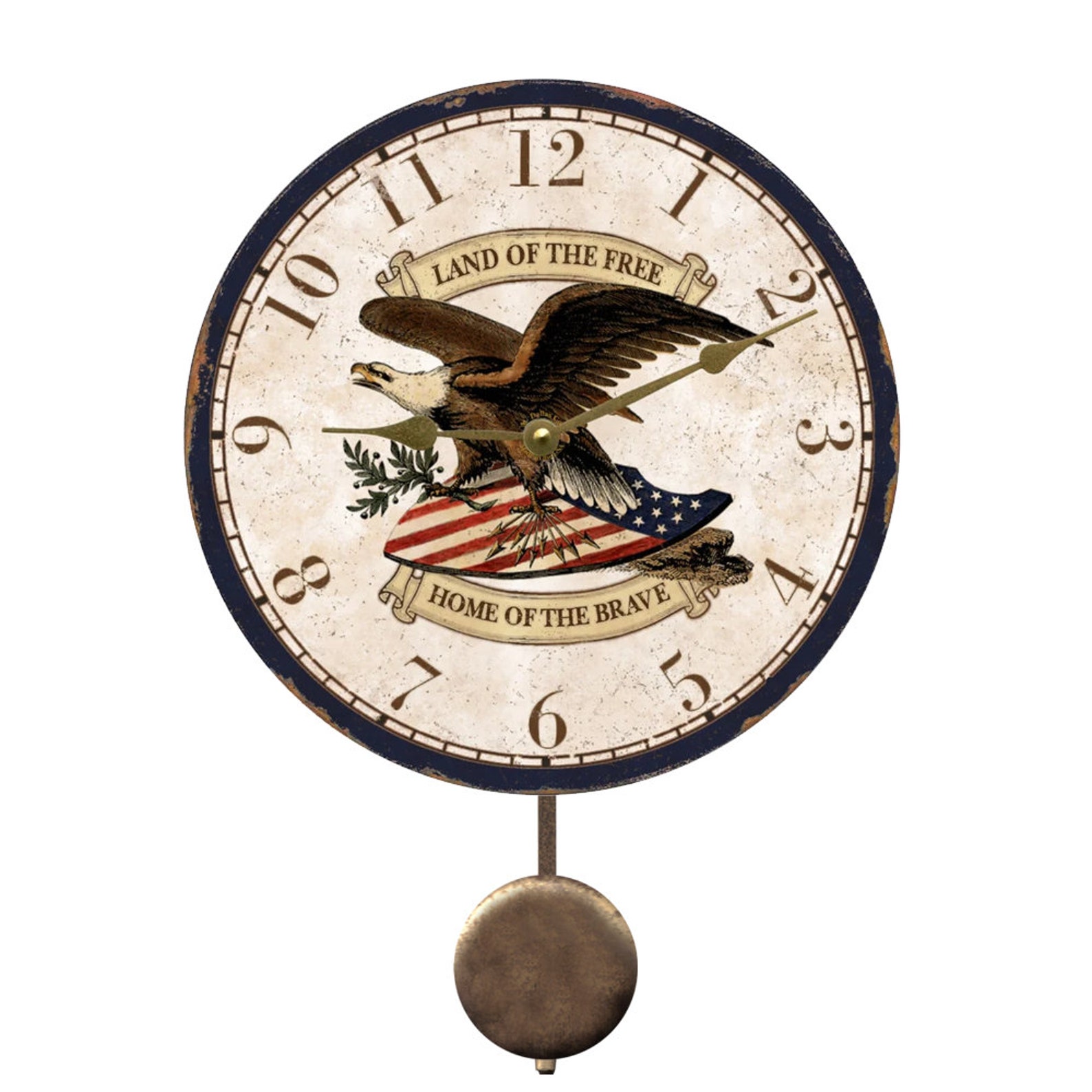 American Clock Eagle Wall Clock - Etsy