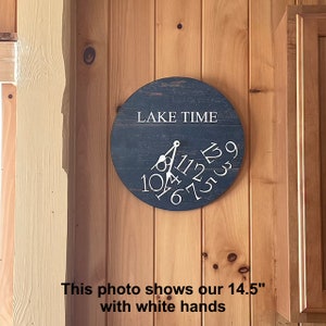 Lake Time Whatever Clock Lake Time Clock Navy Blue Clock - Etsy