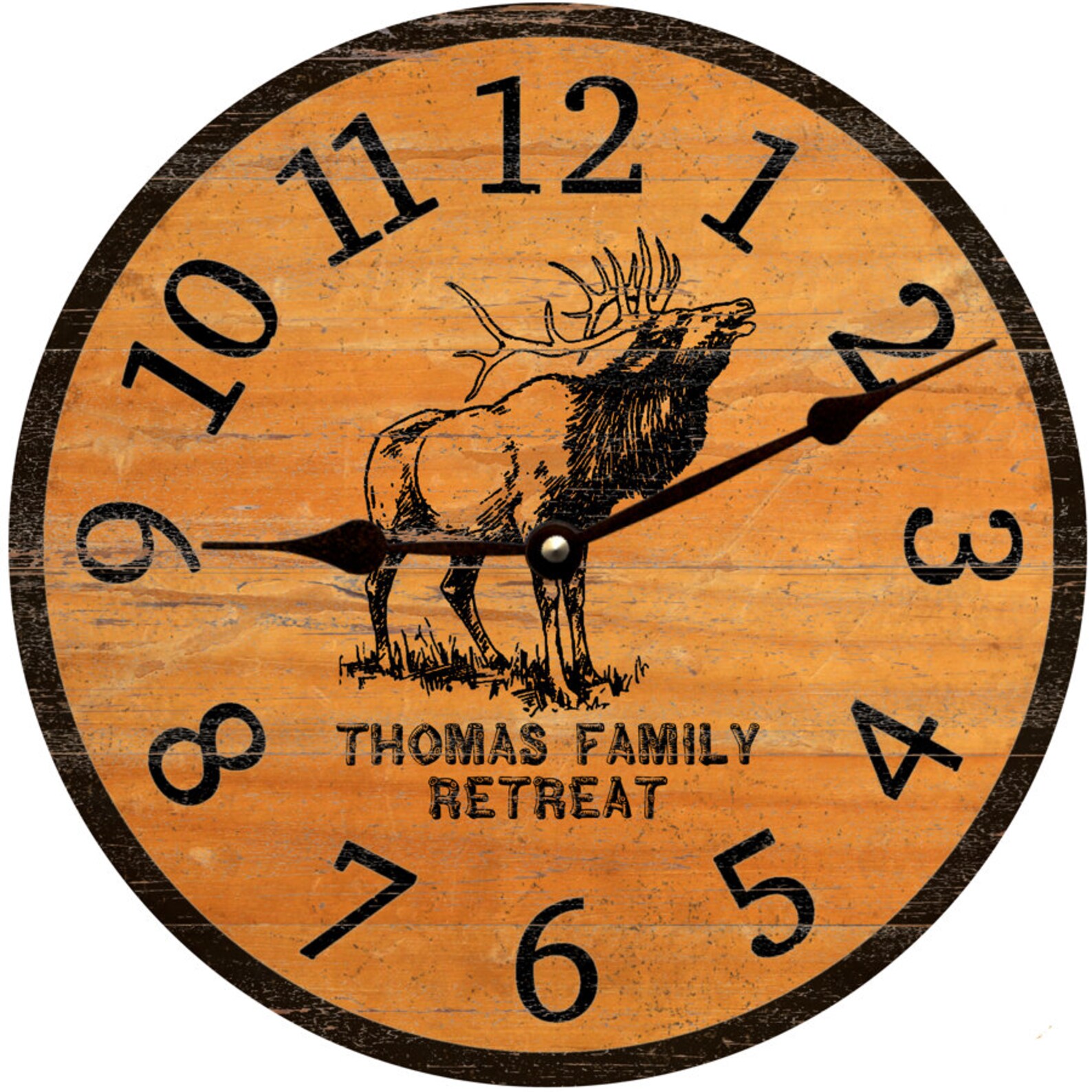 Elk Clock-personalized Elk Clock - Etsy