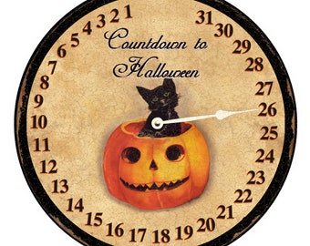 Halloween Clock | Etsy