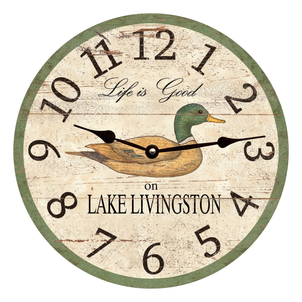 Duck Clock Personalized Duck Clock | Etsy