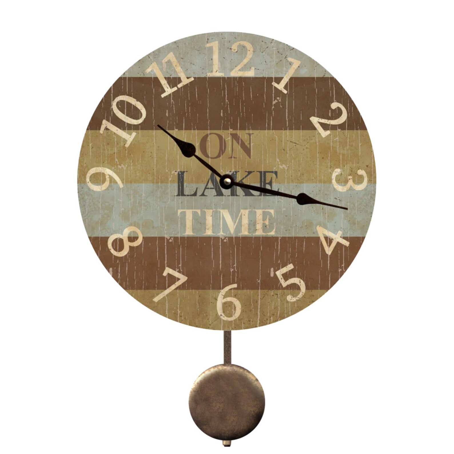 On Lake Time Wall Clock Lake Themed Clock - Etsy