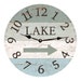 Square on Lake Time Clock Square Lake Clock - Etsy