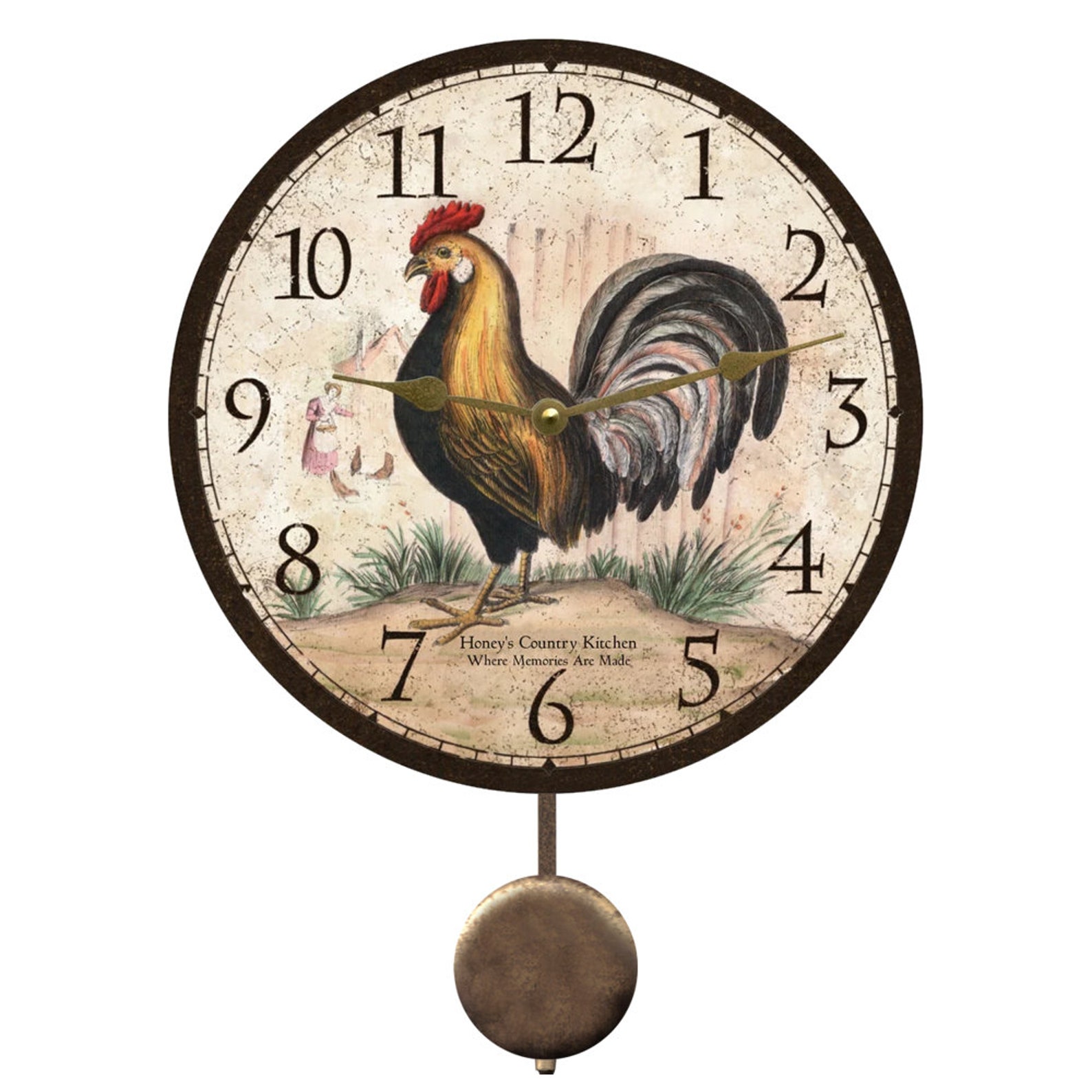 Personalized Rustic Rooster Clock Personalized Rooster Clock | Etsy