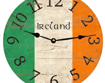 Custom Unique Bespoke Ireland Shape Clock Irish Map Wooden - Etsy