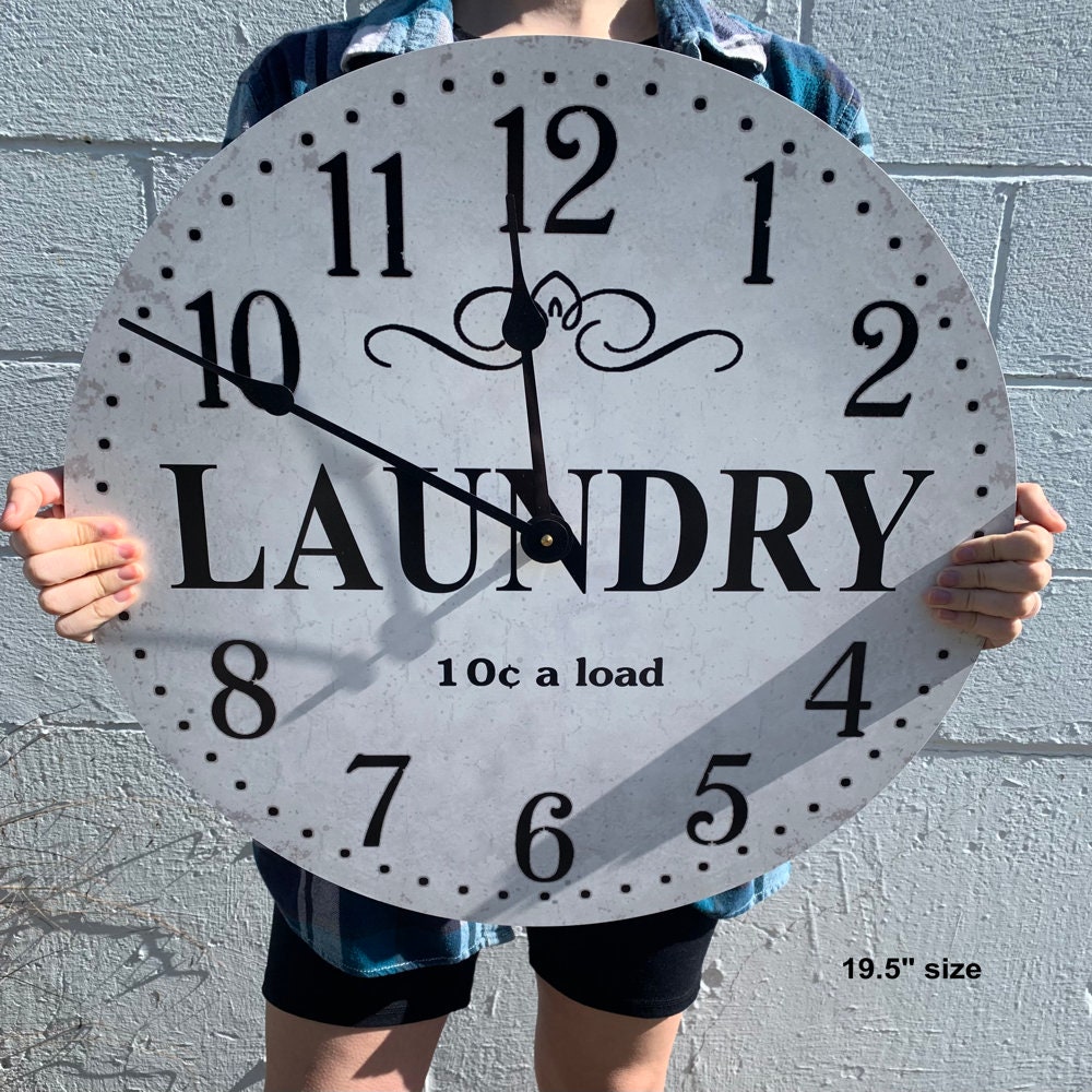 Laundry Clock- Laundry Room Clock - Etsy
