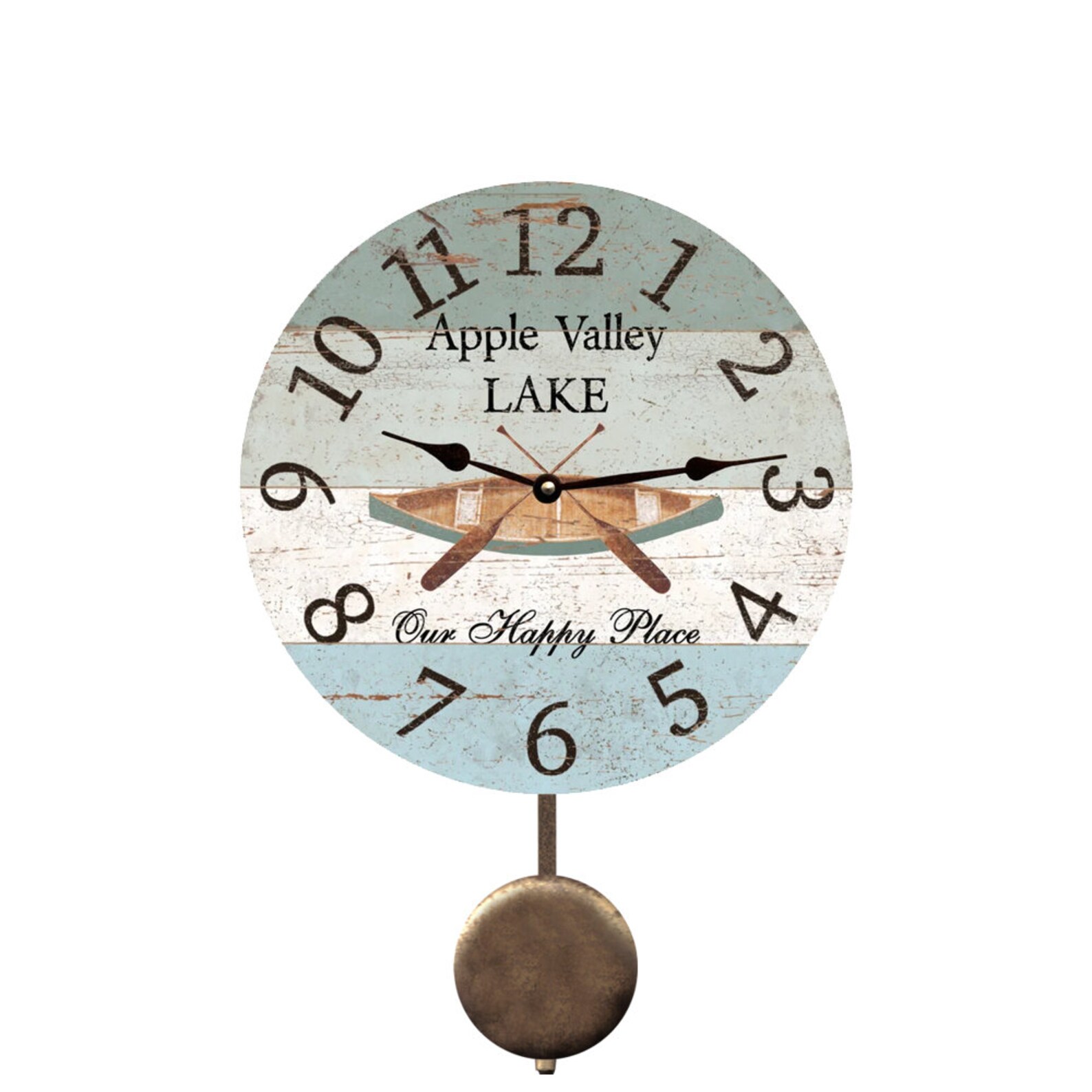 Personalized Canoe Lake Clock Our Happy Place Clock - Etsy
