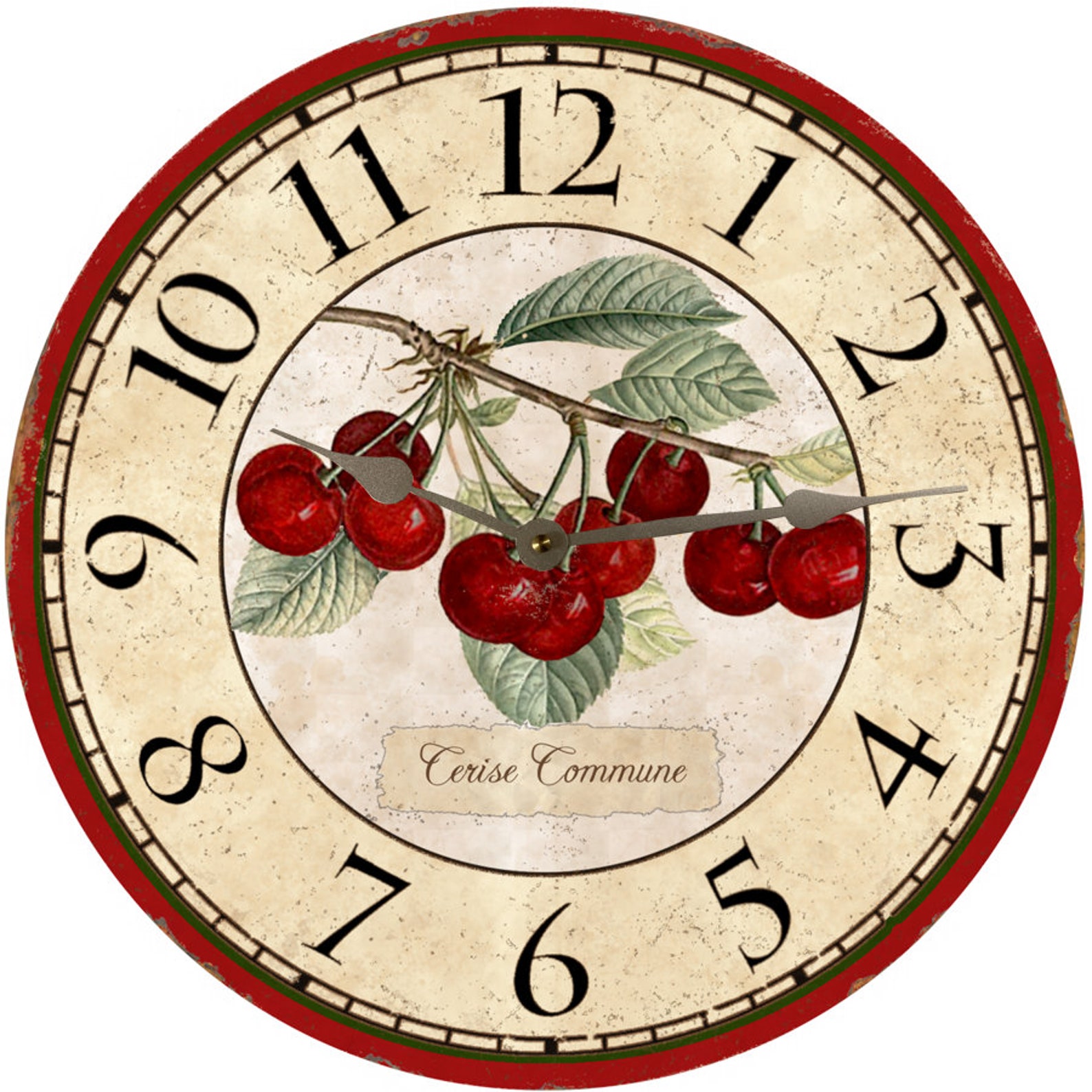 Cherry Clock- Cherry Wall Clock - Etsy
