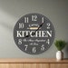 Personalized Kitchen Wall Clock Gray Kitchen Clock - Etsy