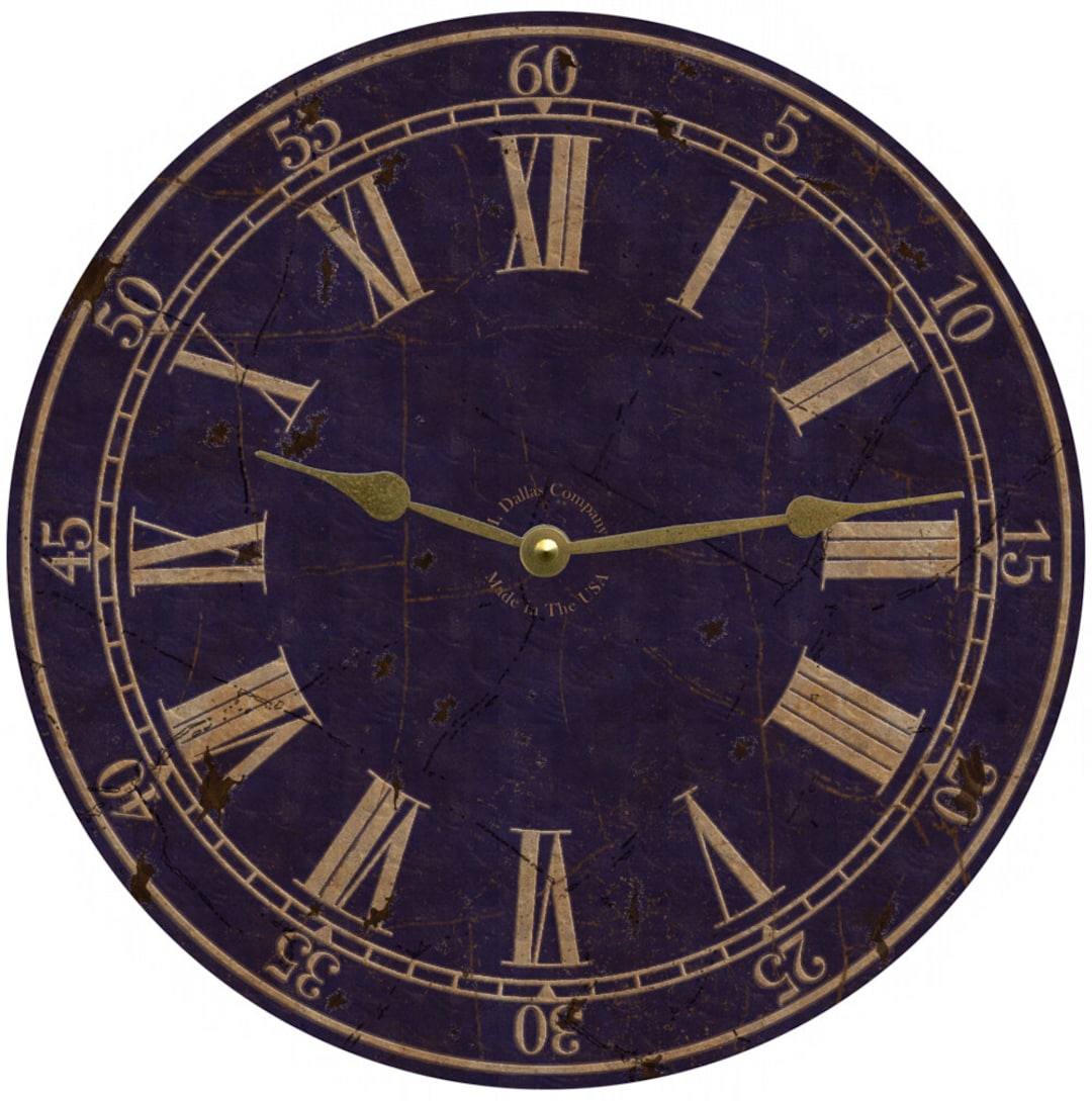 Blue Wall Clock - Etsy