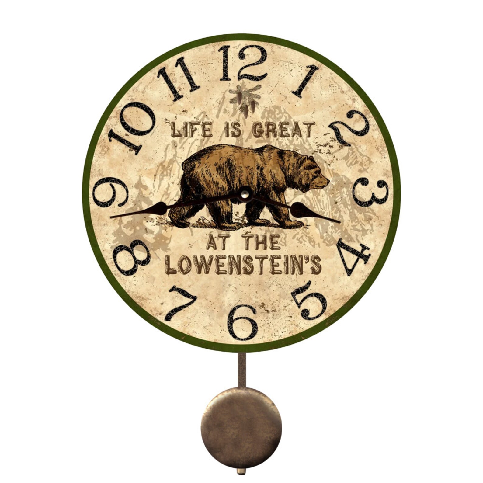 Cabin Clock Personalized Cabin Clock - Etsy