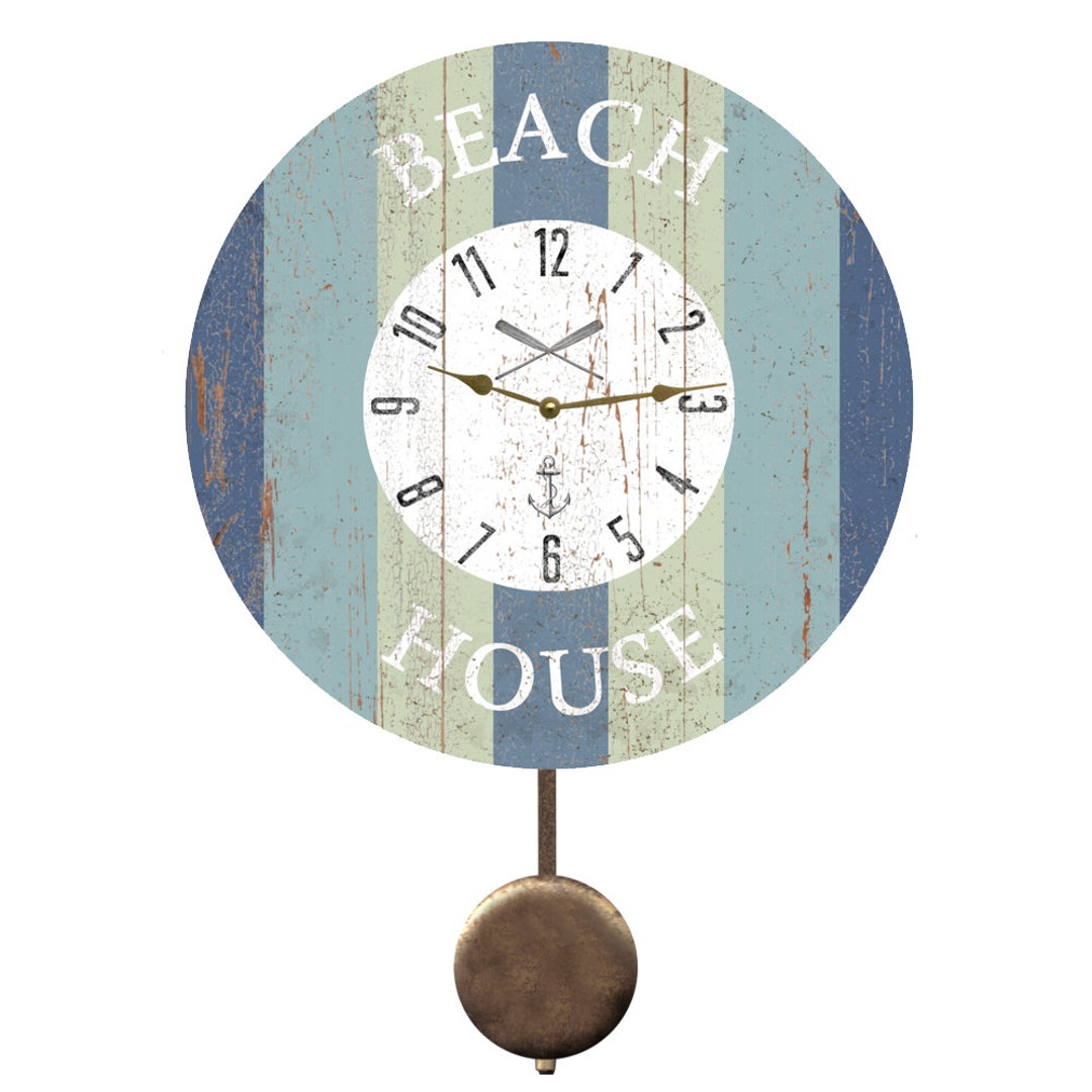 Beach House Pendulum Clock - Etsy