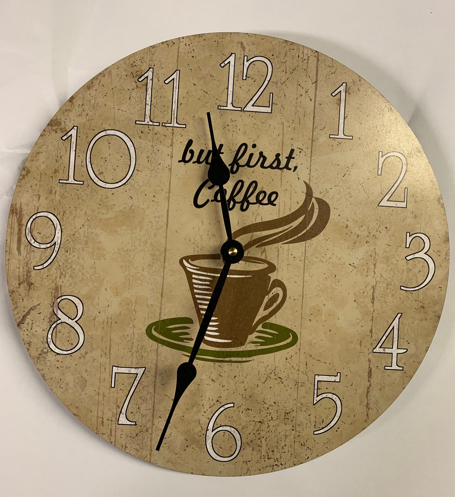 Coffee Clock but First Coffee Clock Coffee Bar Clock - Etsy