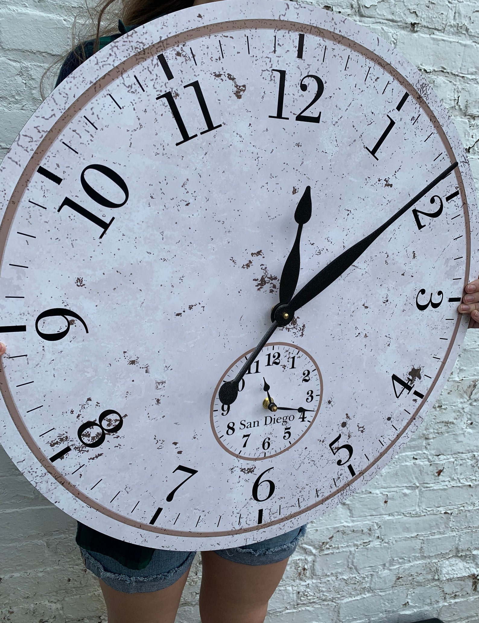 Time Zone Clock Two Time Zones Clock 23 Clock - Etsy