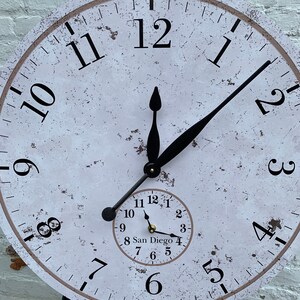 Time Zone Clock- Two Time Zones Clock- 23" Clock - Etsy