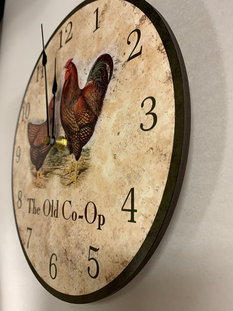 Chicken Clock Personalized Chicken and Rooster Clock - Etsy
