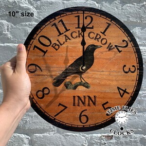 Crow Clock- Black Crow Inn Clock - Etsy