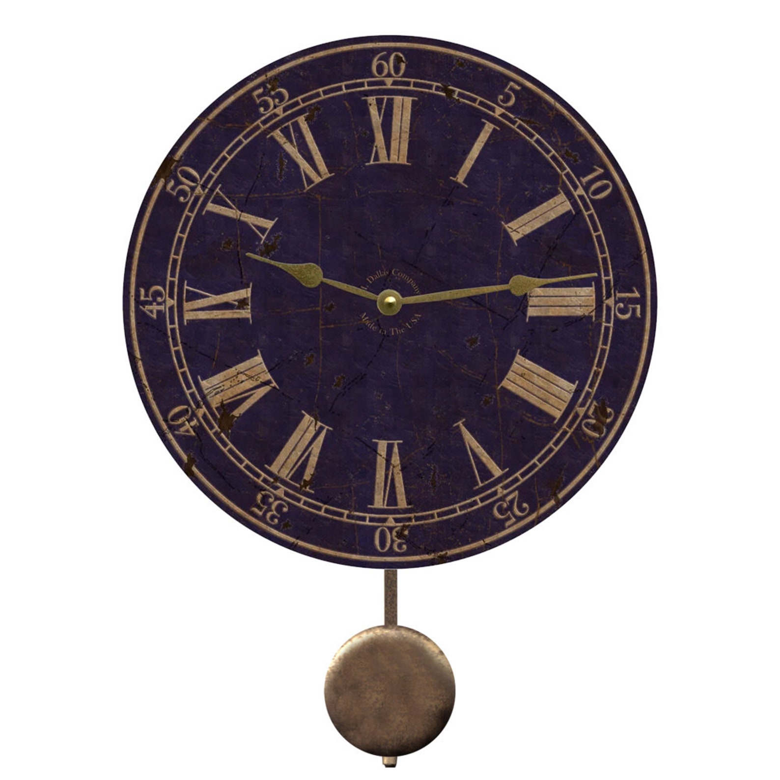 Blue Wall Clock - Etsy