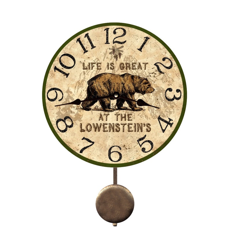 Bear Clock Personalized Bear Clock - Etsy
