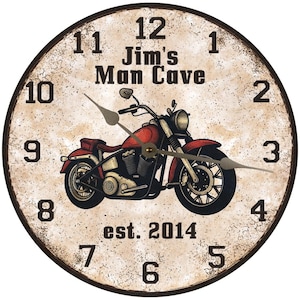 Personalized Motorcycle Wall Clock - Etsy
