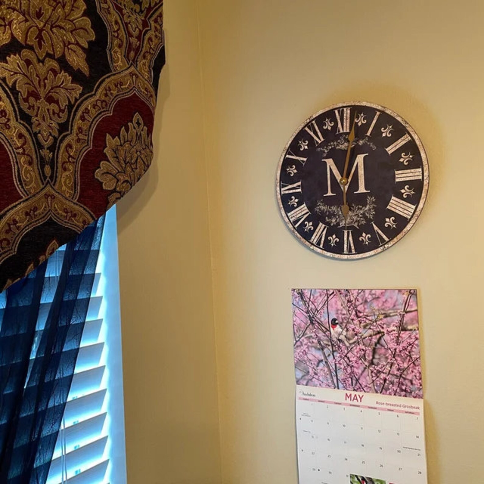 Personalized Monogram Clock- Blue Monogram Clock- Monogram Clock - Etsy