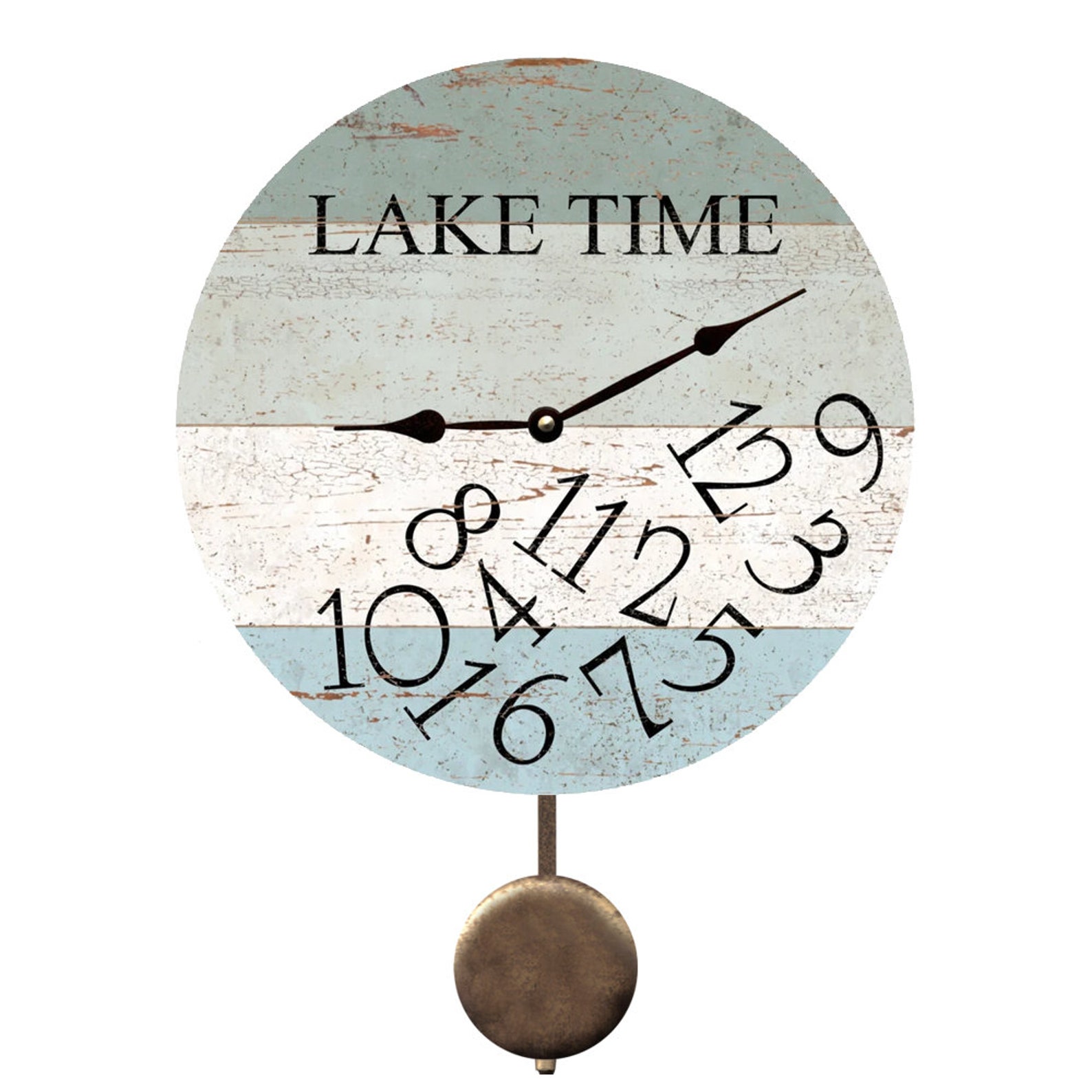 LAKE TIME Clock Four Color Whatever Lake Time Clock - Etsy