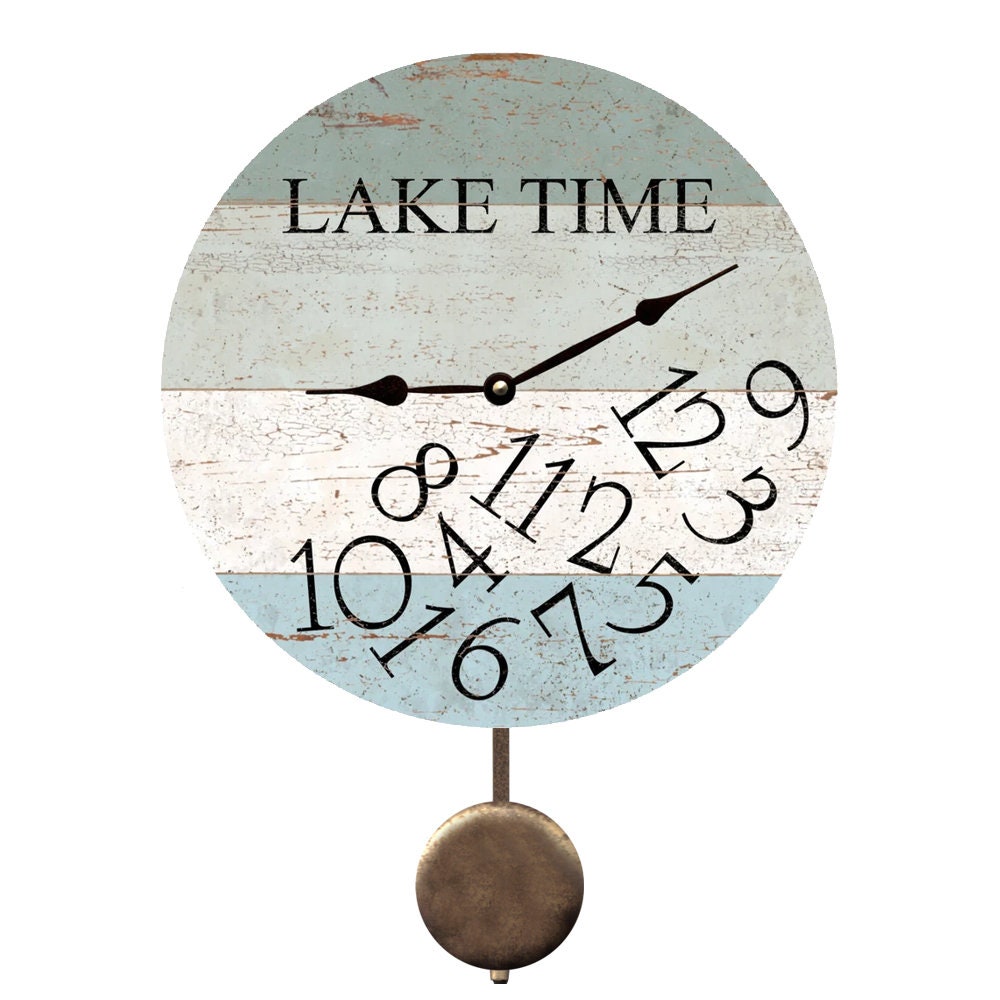 LAKE TIME Clock Four Color Whatever Lake Time Clock | Etsy