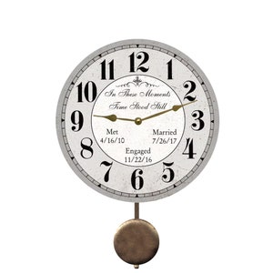 Unique Time Stood Still Clock in Gray - Customizable Design - Etsy