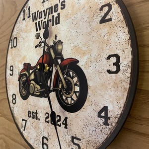 Personalized Motorcycle Wall Clock - Etsy
