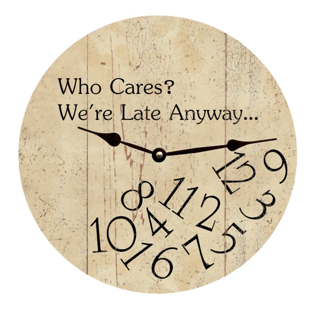 Beige Whatever Clock- Personalized Whatever Clock - Etsy