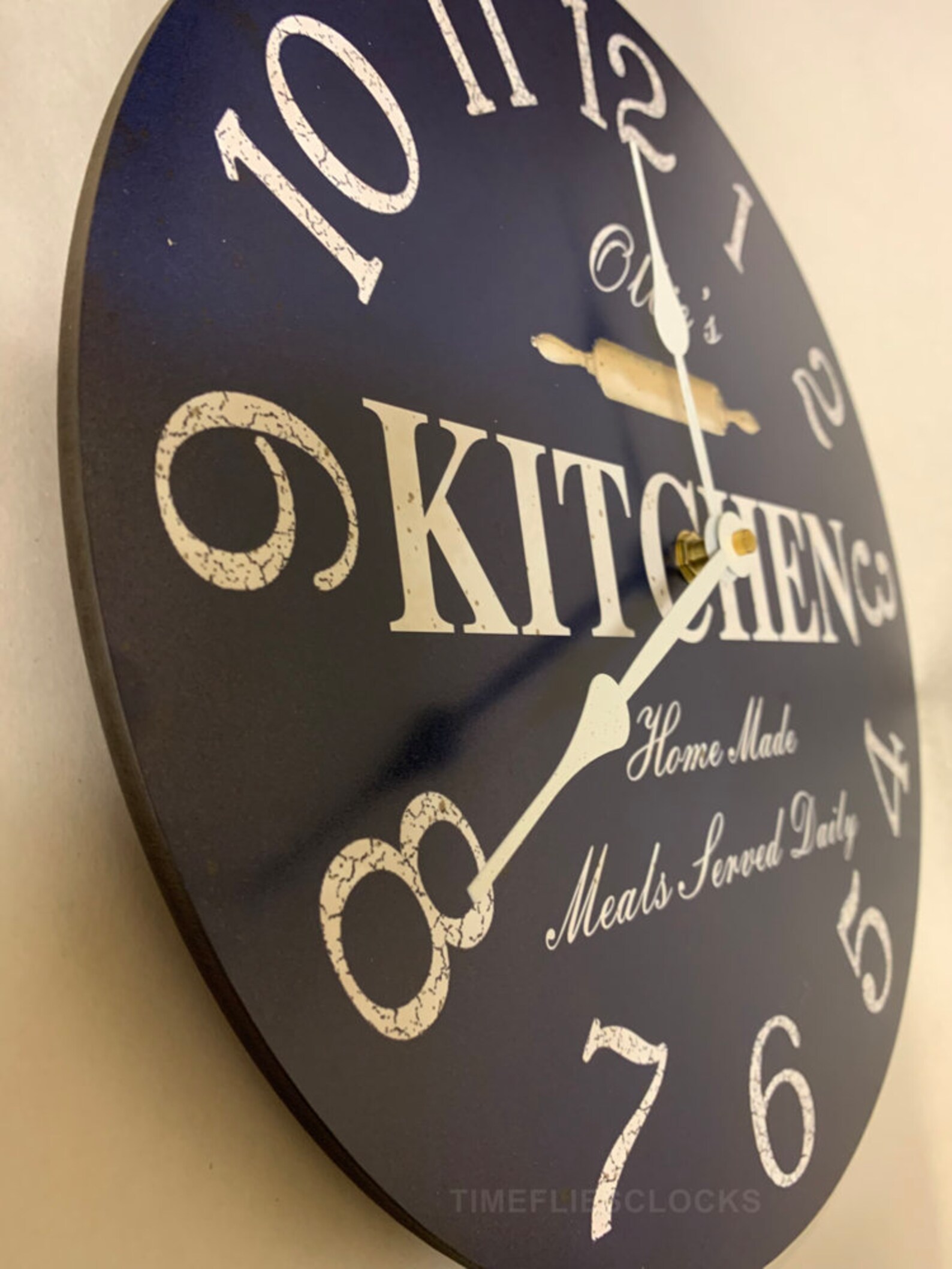Blue Kitchen Clock- Personalized Clock - Etsy