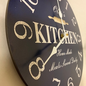 Blue Kitchen Clock- Personalized Clock - Etsy