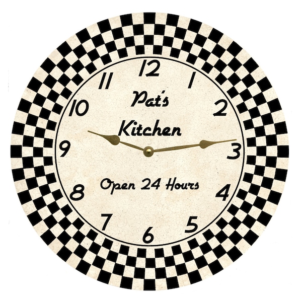 Retro Kitchen Clock - Etsy