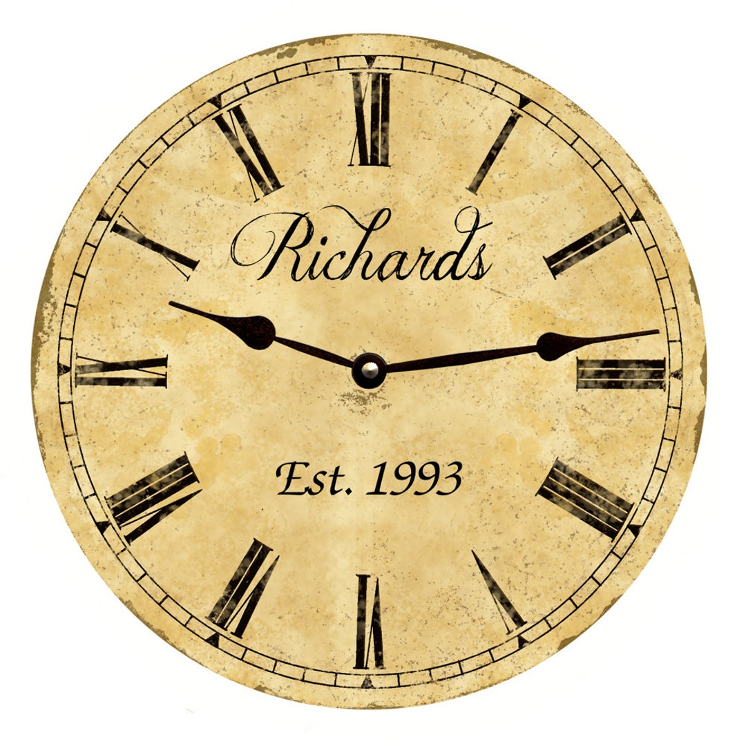 Personalized Clock- Family Name Clock - Etsy