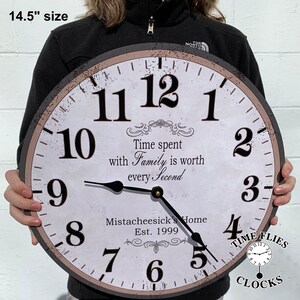 Personalized Family Name Clock- Time Spent With Family is Worth Every ...