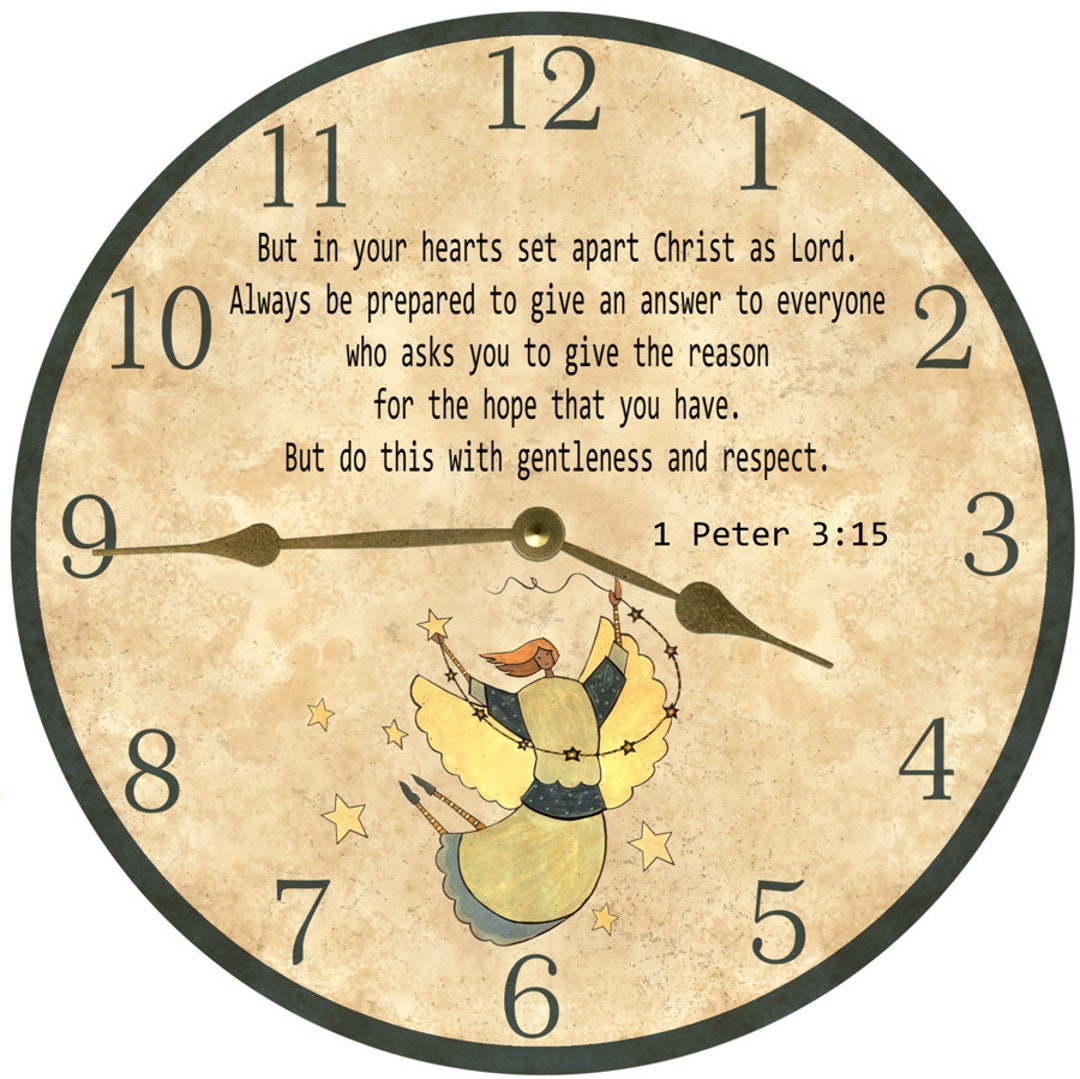 Personalized Biblical Quote Clock- Personalized Religious Family Clock ...