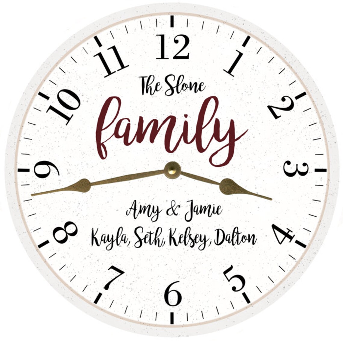 Family Name Clock Personalized White Family Name Clock - Etsy