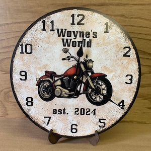 Personalized Motorcycle Wall Clock - Etsy