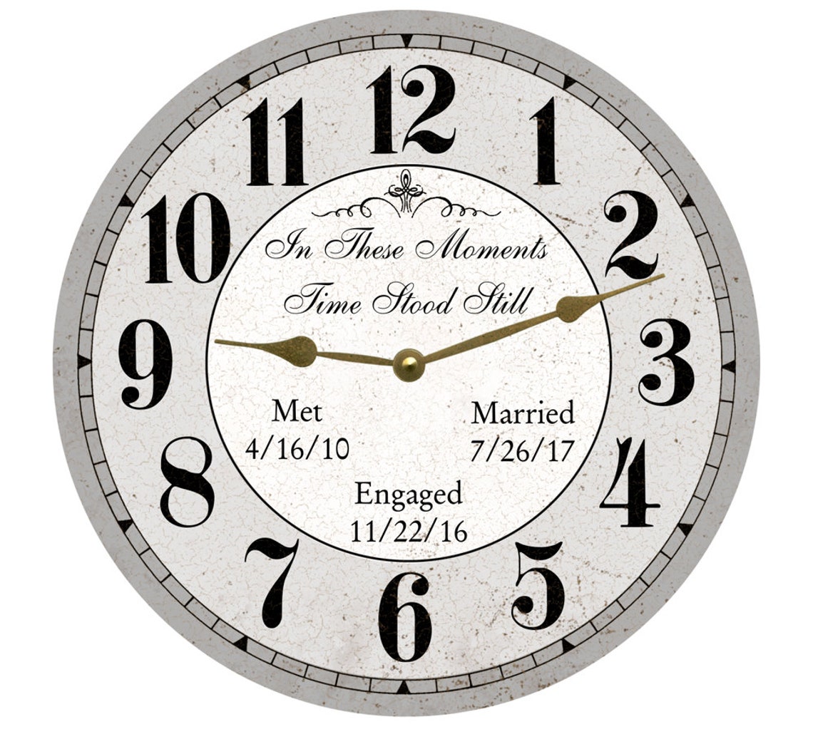 Unique Time Stood Still Clock in Gray - Customizable Design - Etsy
