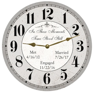 Unique Time Stood Still Clock in Gray - Customizable Design - Etsy