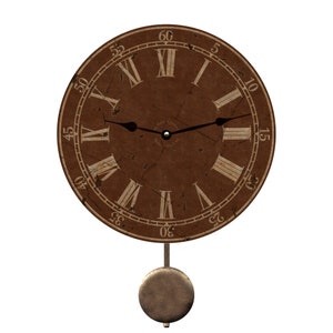Vintage Style Brown Clock – Handmade Rustic Decor - Etsy