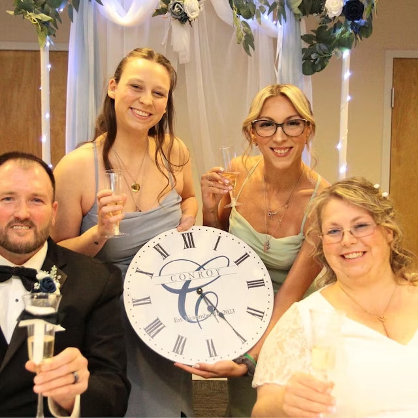 Monogram Clock Personalized Monogram Clock White Monogram Clock - Etsy