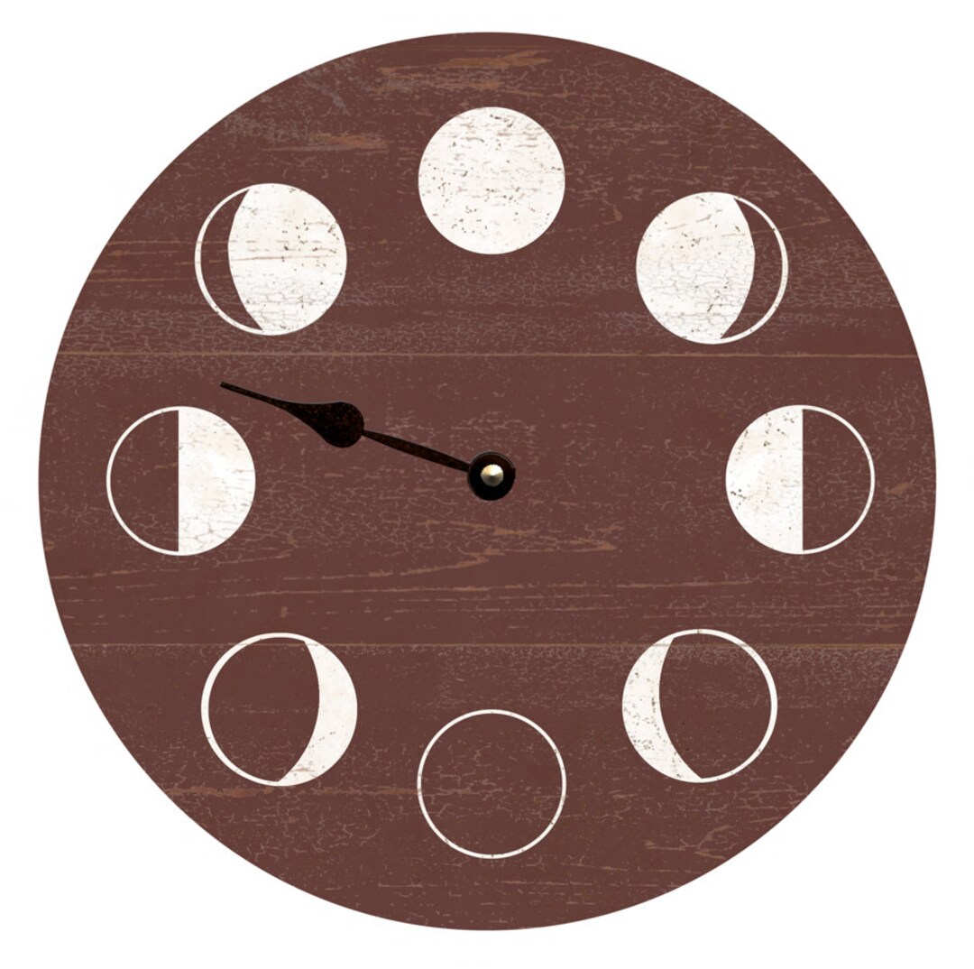 Lunar Phase Clock- Moon Phase Wall Clock- Choose Your Own Color - Etsy